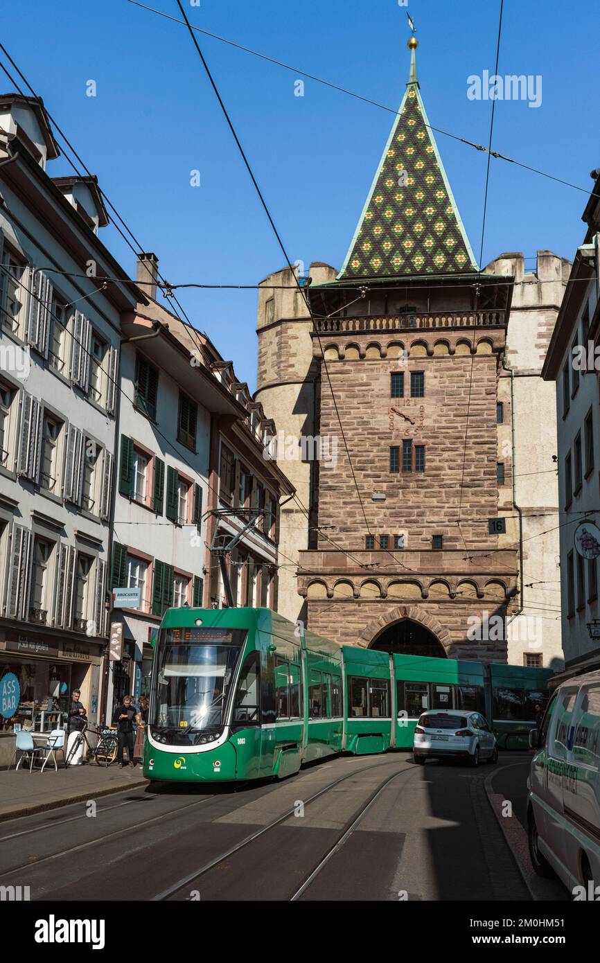 Switzerland, Basel, Old town of Greater Basel (left bank), Spalentor ...