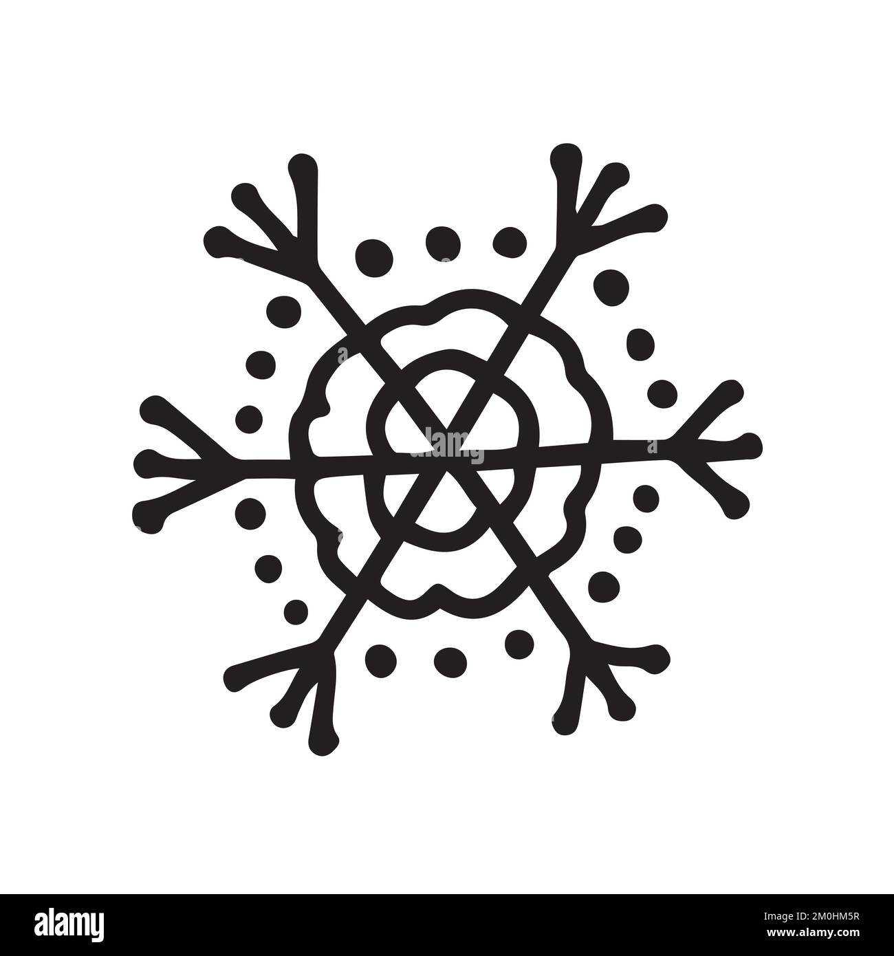 Hand drawn doodle snowflake Stock Vector Image & Art - Alamy
