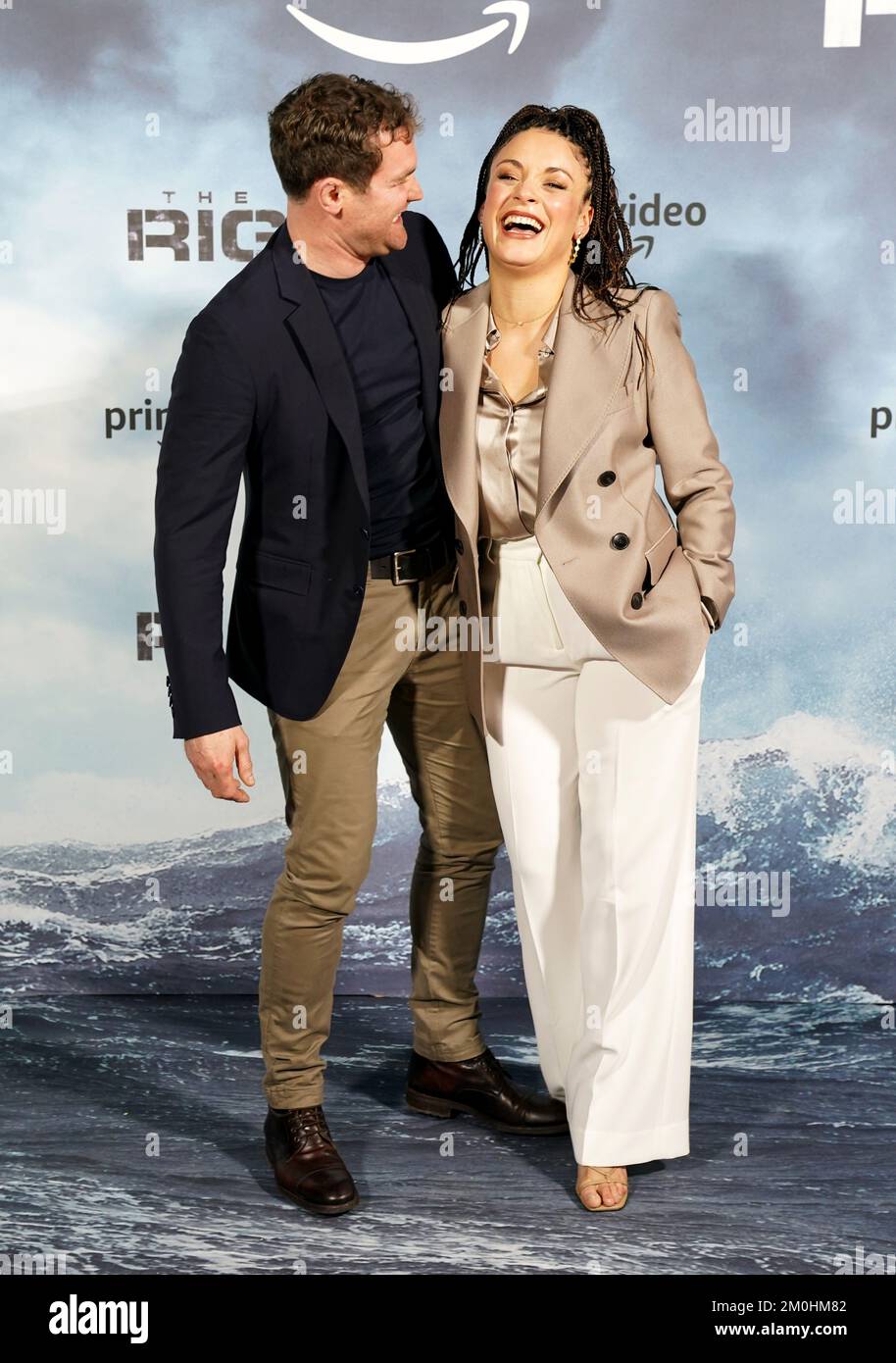 Mark Stanley and Rochenda Sandall arrive at The Rig world premiere at ...