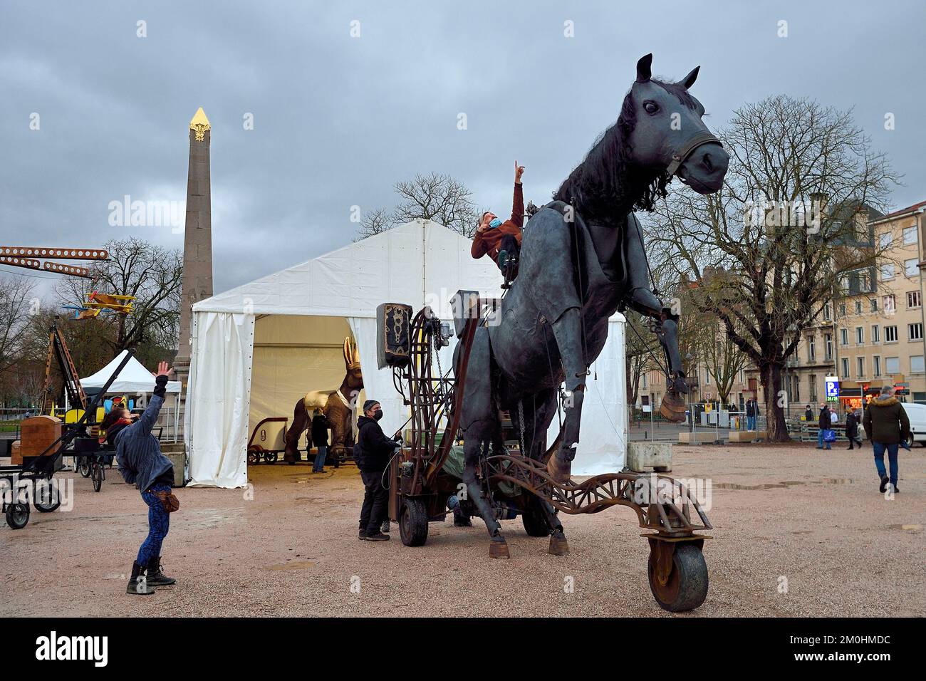 France, Meurthe-et-Moselle, Nancy, preparations for the parade of Saint ...