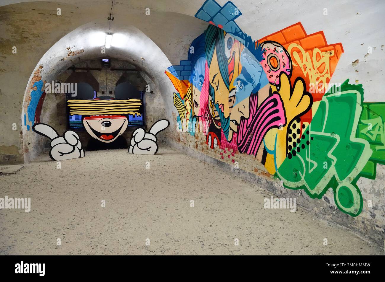 France, Haut-Rhin, Neuf Brisach, Museum of Urban Art and Street Art (MAUSA) housed in a former ...