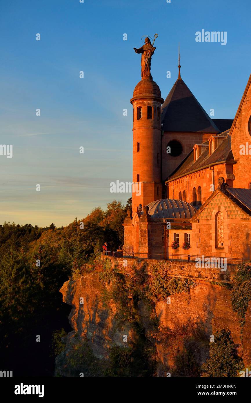 France, Bas Rhin, Mont Saint Odile, Mont Sainte-Odile Abbey also known ...
