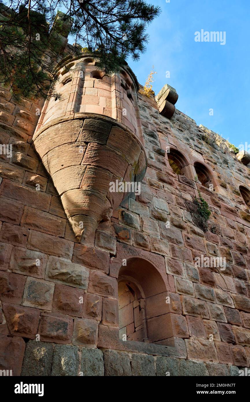 France, Bas Rhin, Heiligenstein, 13th century Landsberg castle, stately ...