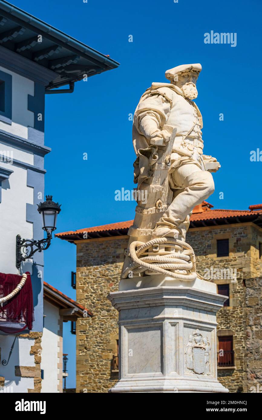Spain, province of Gipuzkoa, Getaria, stage on the Camino del Norte ...