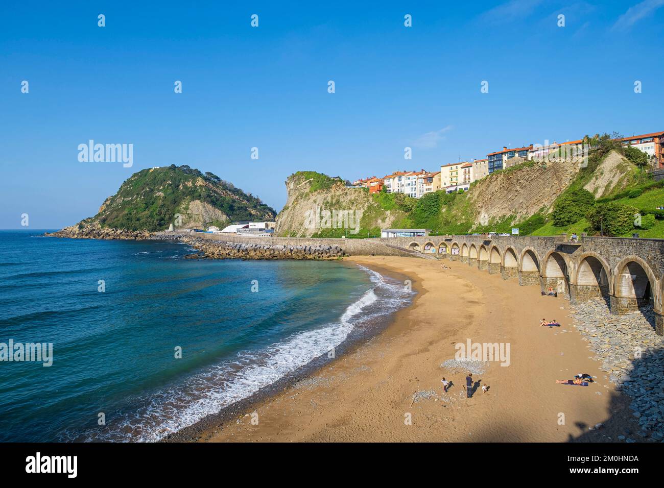 Spain, province of Gipuzkoa, Getaria, stage on the Camino del Norte ...