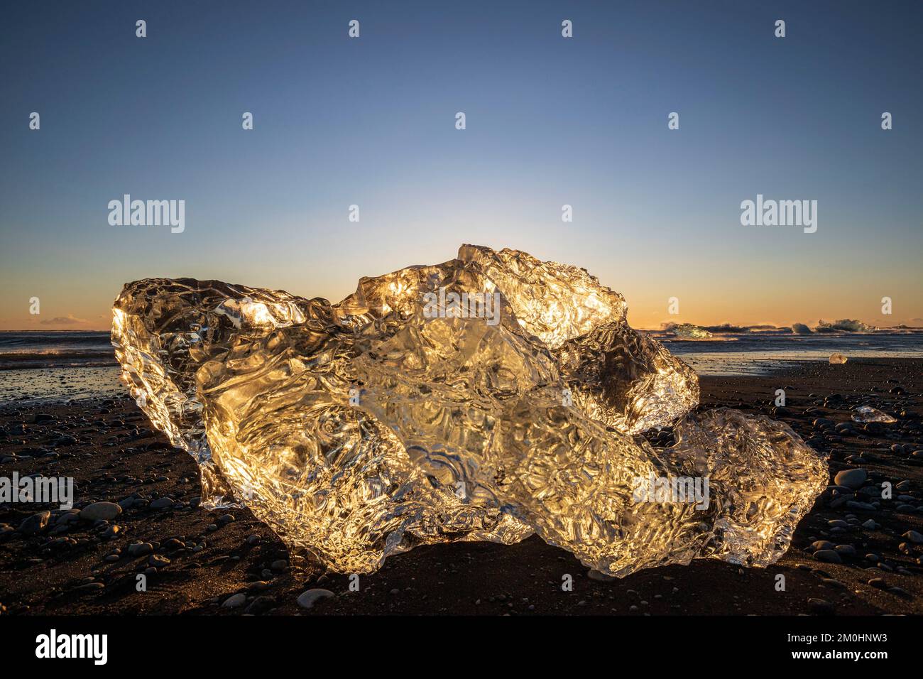 Iceland, Austurland region, J?kuls?rl?n, Diamond beach: the diamond ...