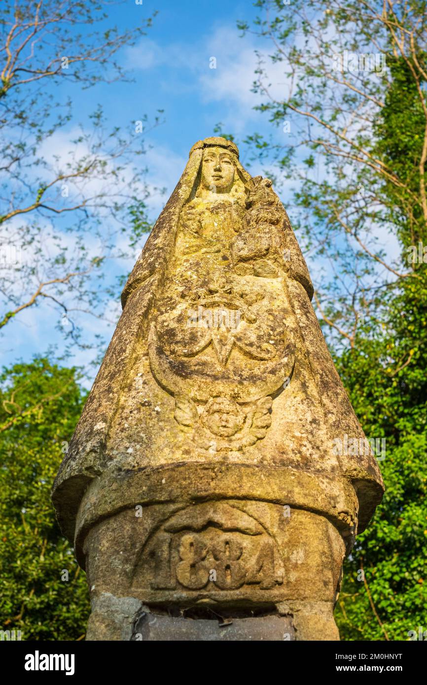 Spain, province of Gipuzkoa, Hondarribia, fountain of the Virgin of ...