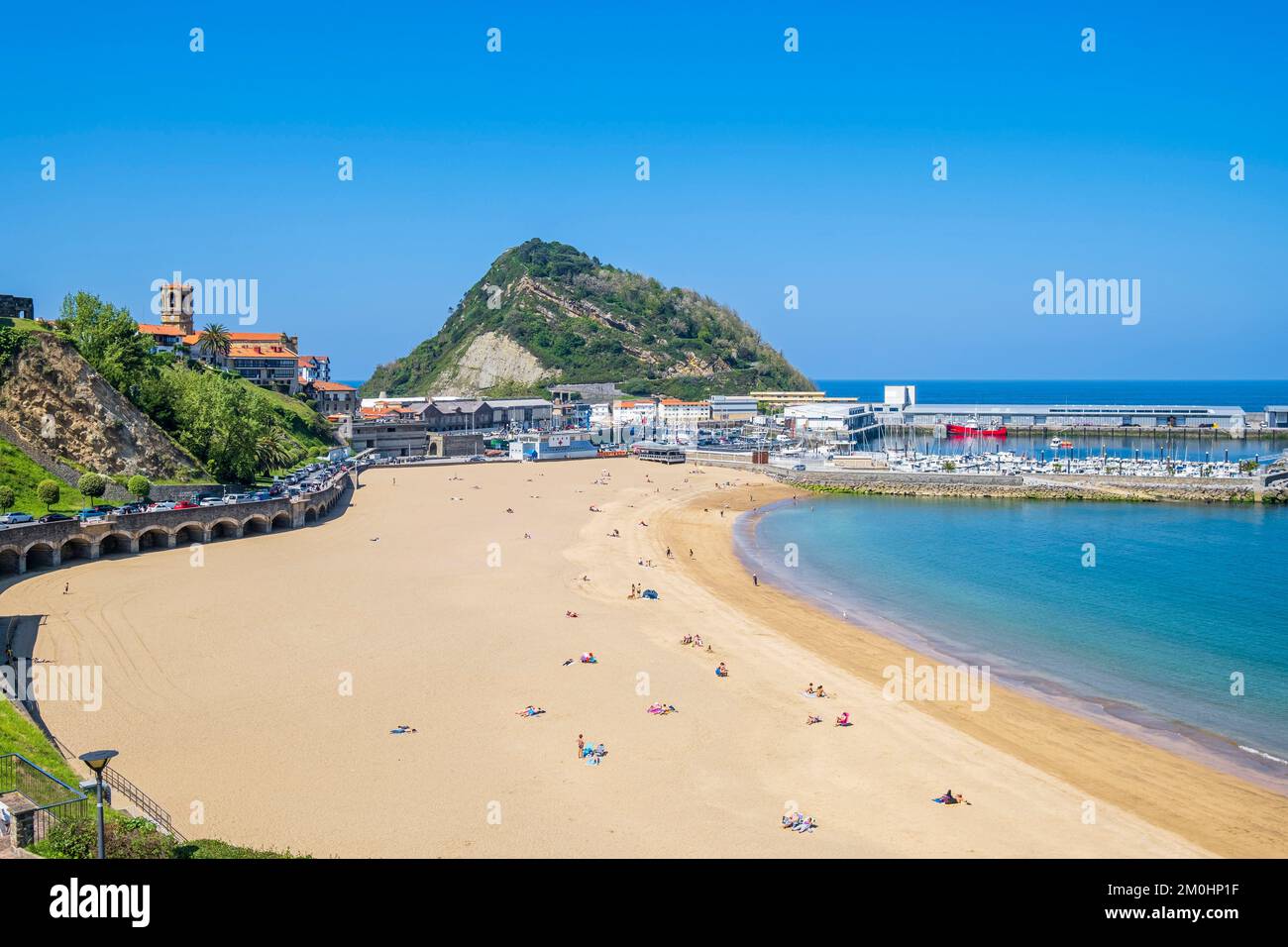 Spain, province of Gipuzkoa, Getaria, stage on the Camino del Norte ...