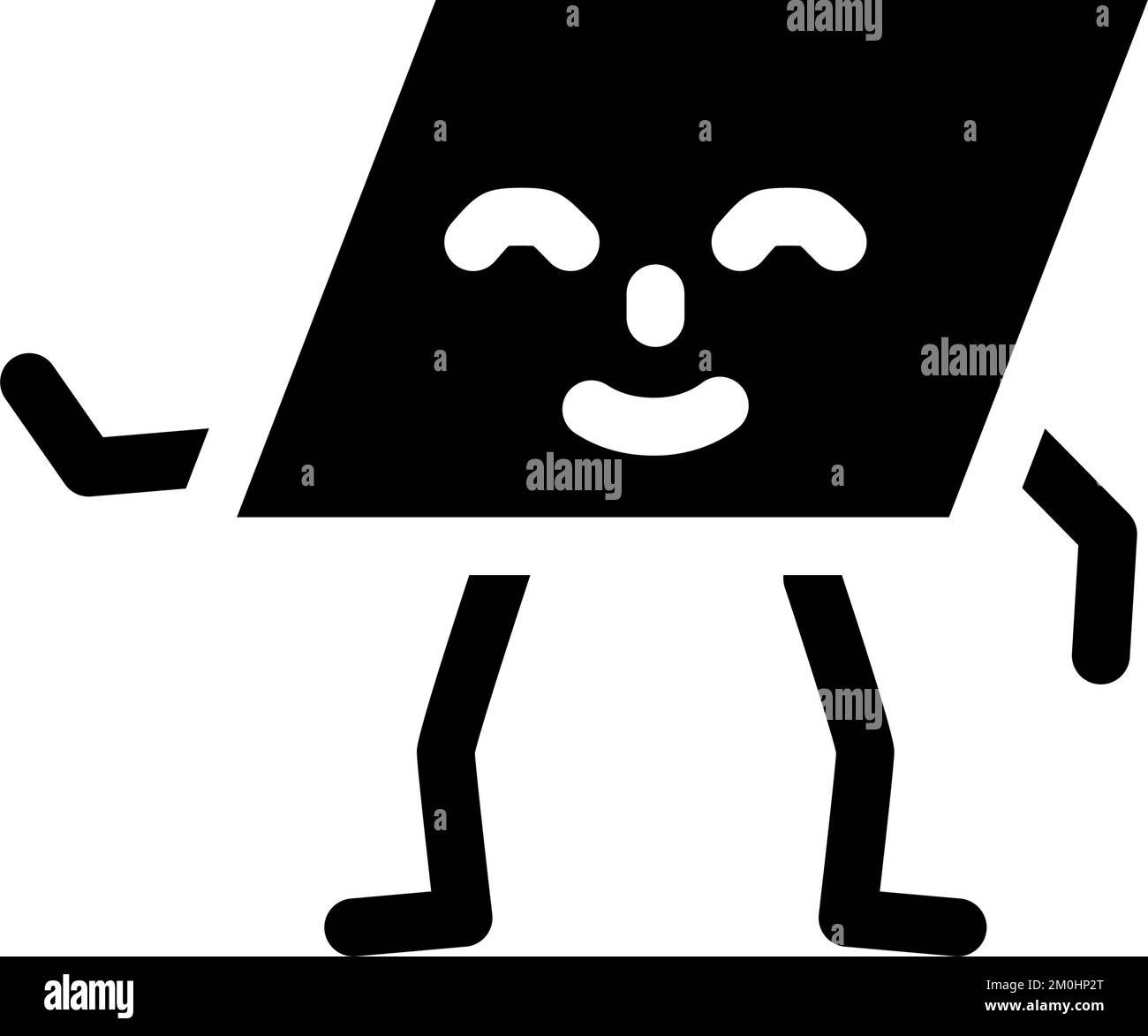 parallelogram geometric shape character glyph icon vector illustration ... parallelogram geometric shape character glyph icon vector illustration ...
