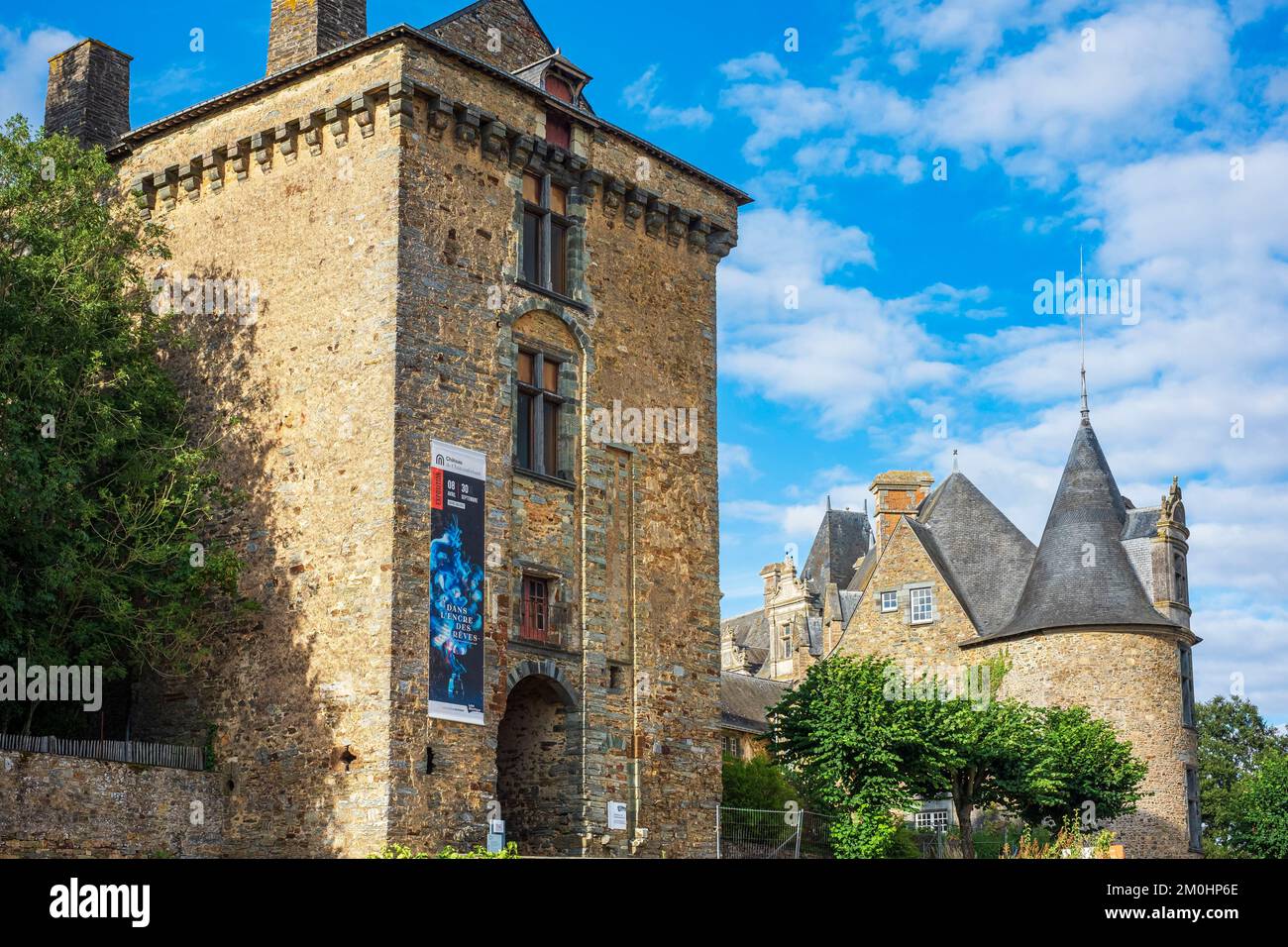 France, Loire-Atlantique, Chateaubriant, the 11th century medieval ...