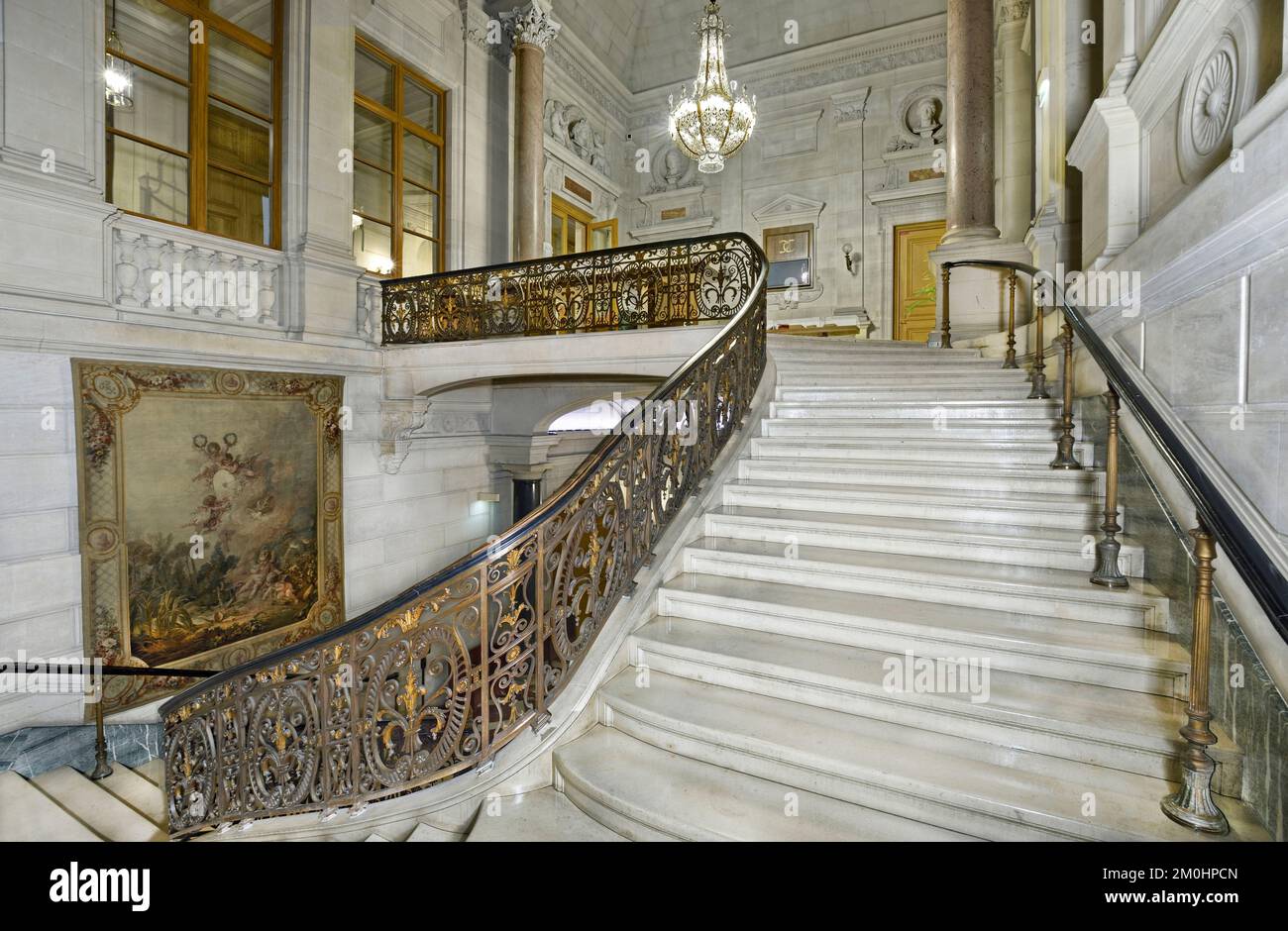 France, Paris, ?le de la Cit? (City island), courthouse, court of ...