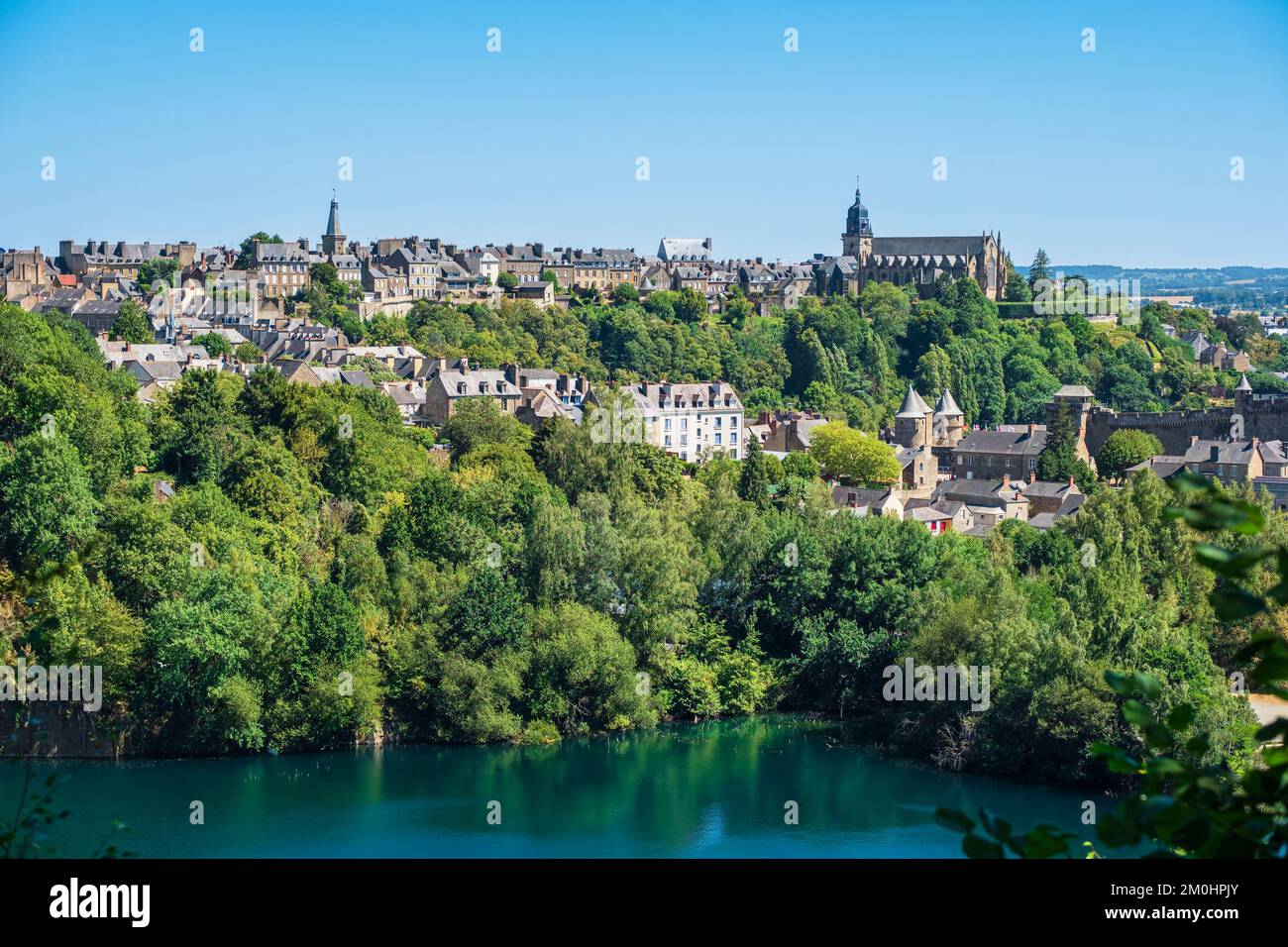 France, Ille-et-Vilaine, Fougeres, the medieval city and Rocher Coup ...
