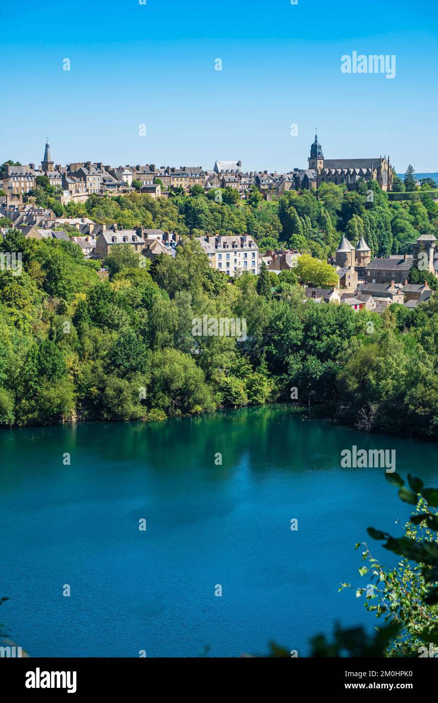 France, Ille-et-Vilaine, Fougeres, the medieval city and Rocher Coup ...