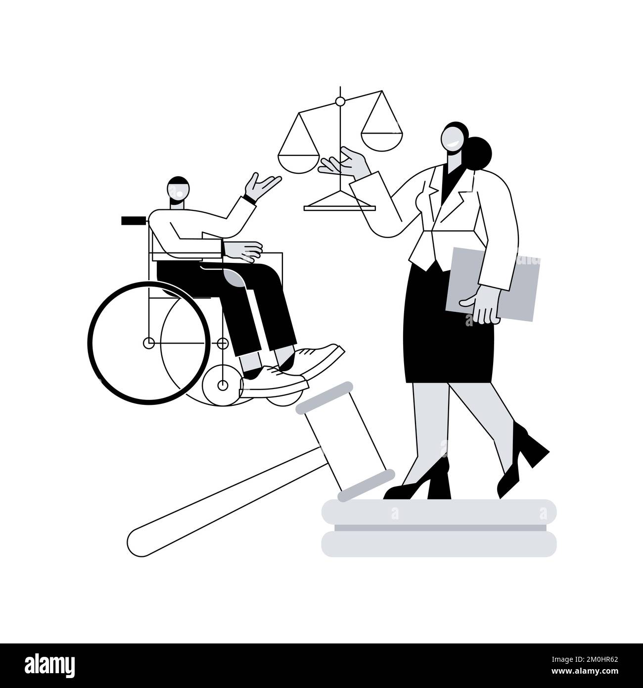 Personal injury lawyer abstract concept vector illustration. Legal ...