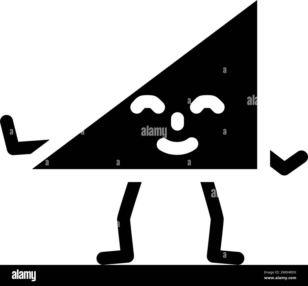 triangle geometric character glyph icon vector illustration Stock ...