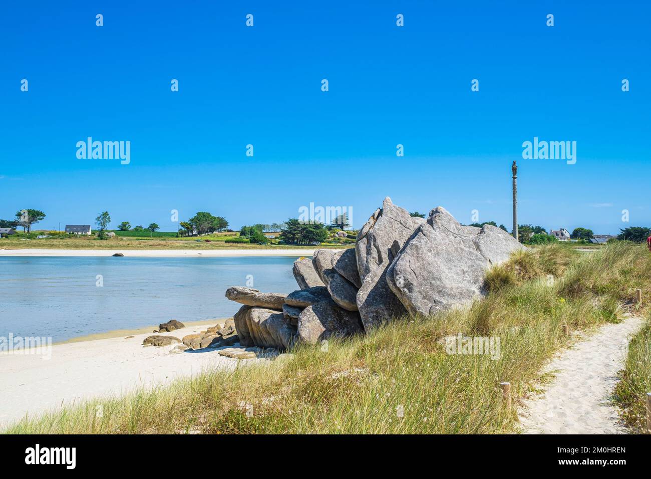 France, Finistere, Legendes Coast, Guisseny, Quillimadec estuary and ...