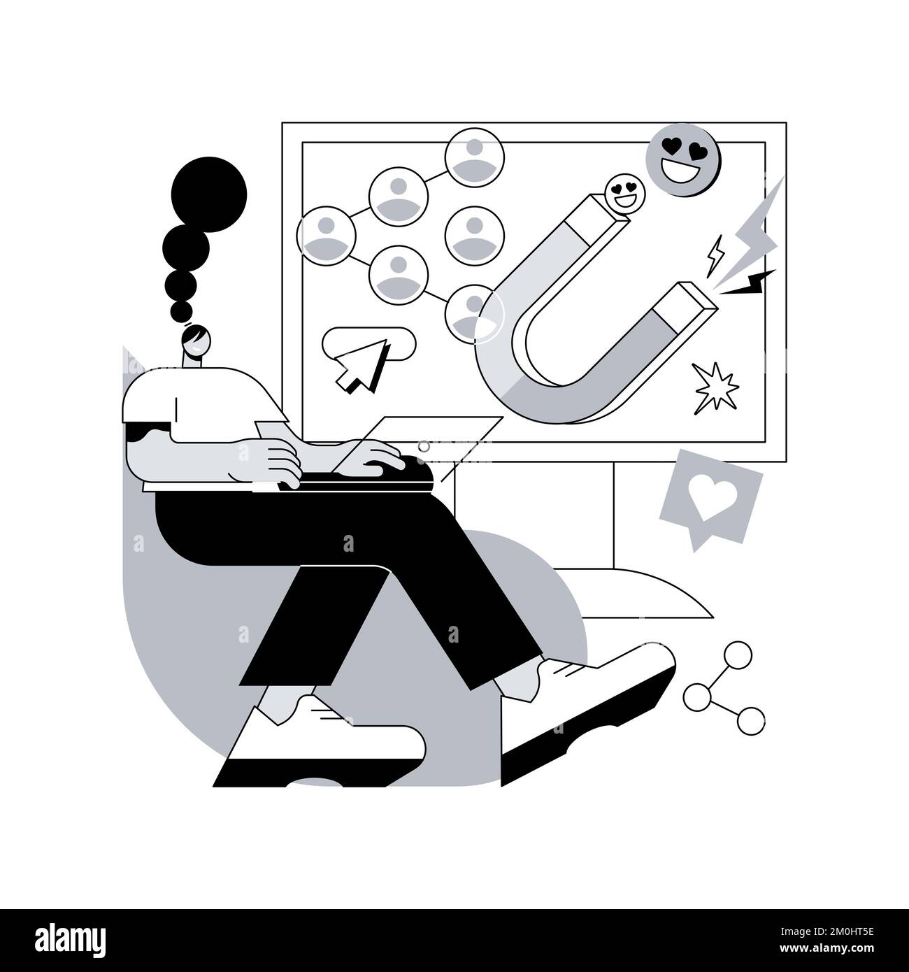 Viral content abstract concept vector illustration. Internet meme ...