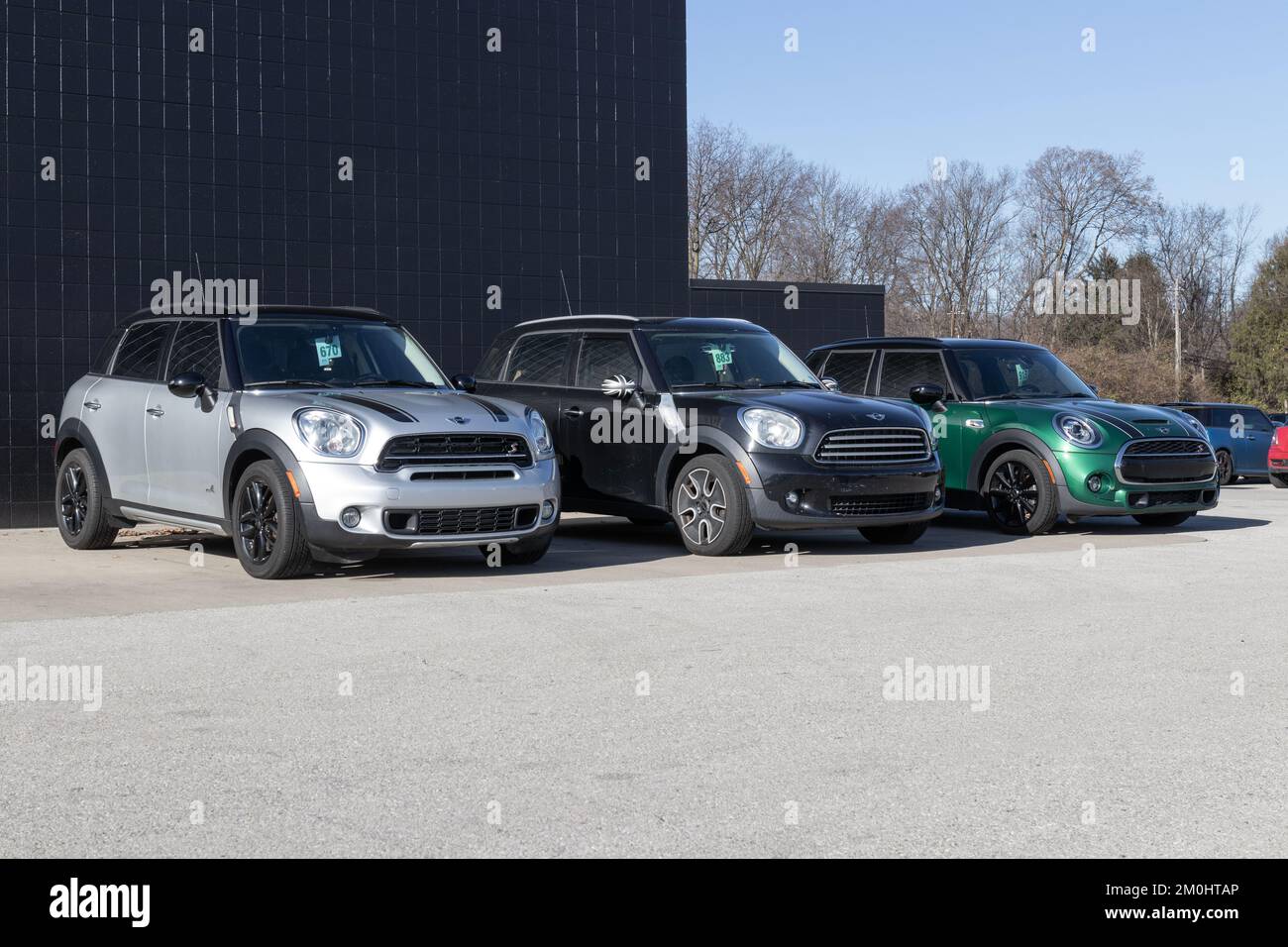 Indianapolis - Circa December 2022: Mini Hardtop vehicles awaiting ...