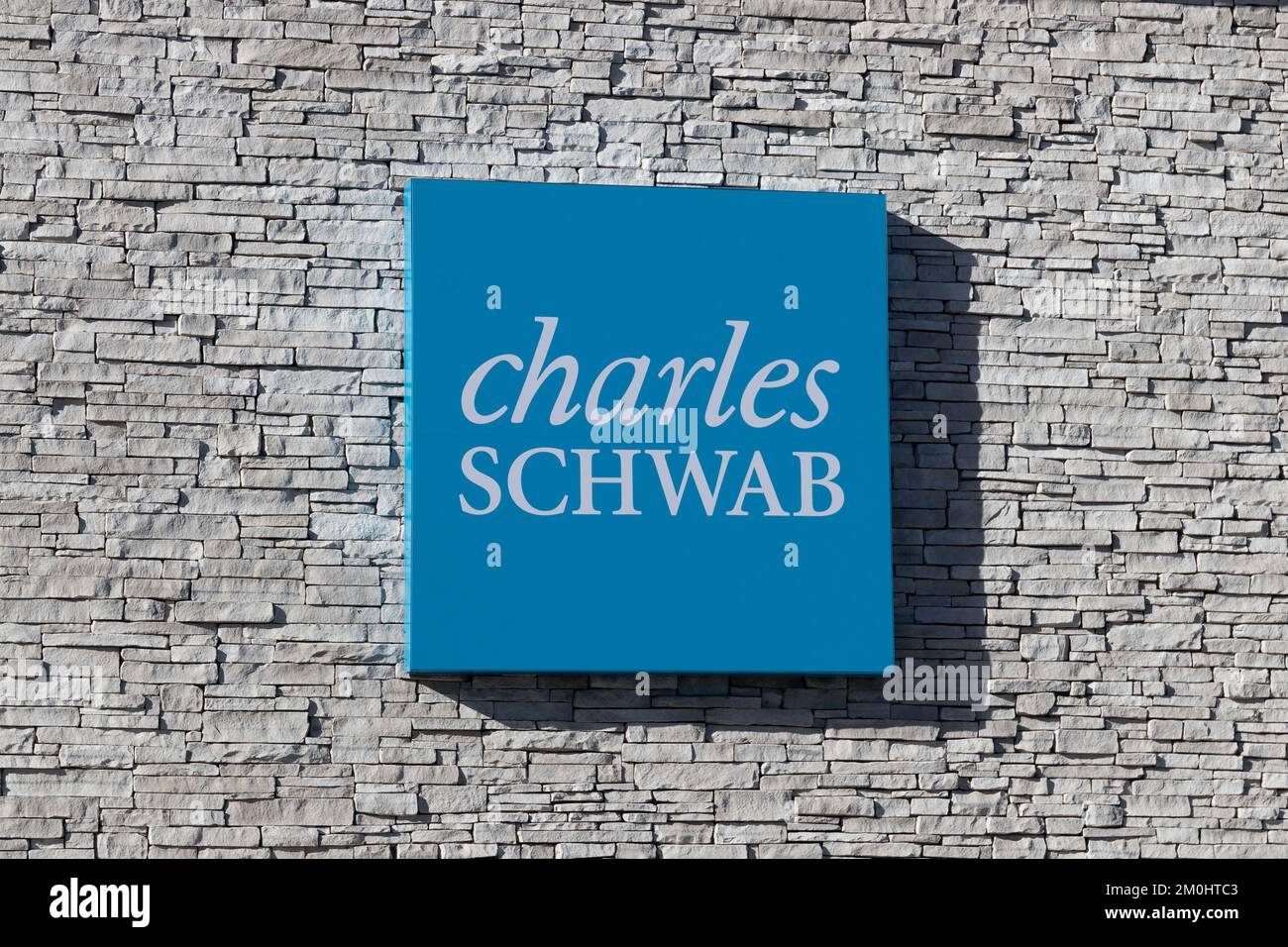 Carmel - Circa December 2022: Charles Schwab bank branch. Charles ...