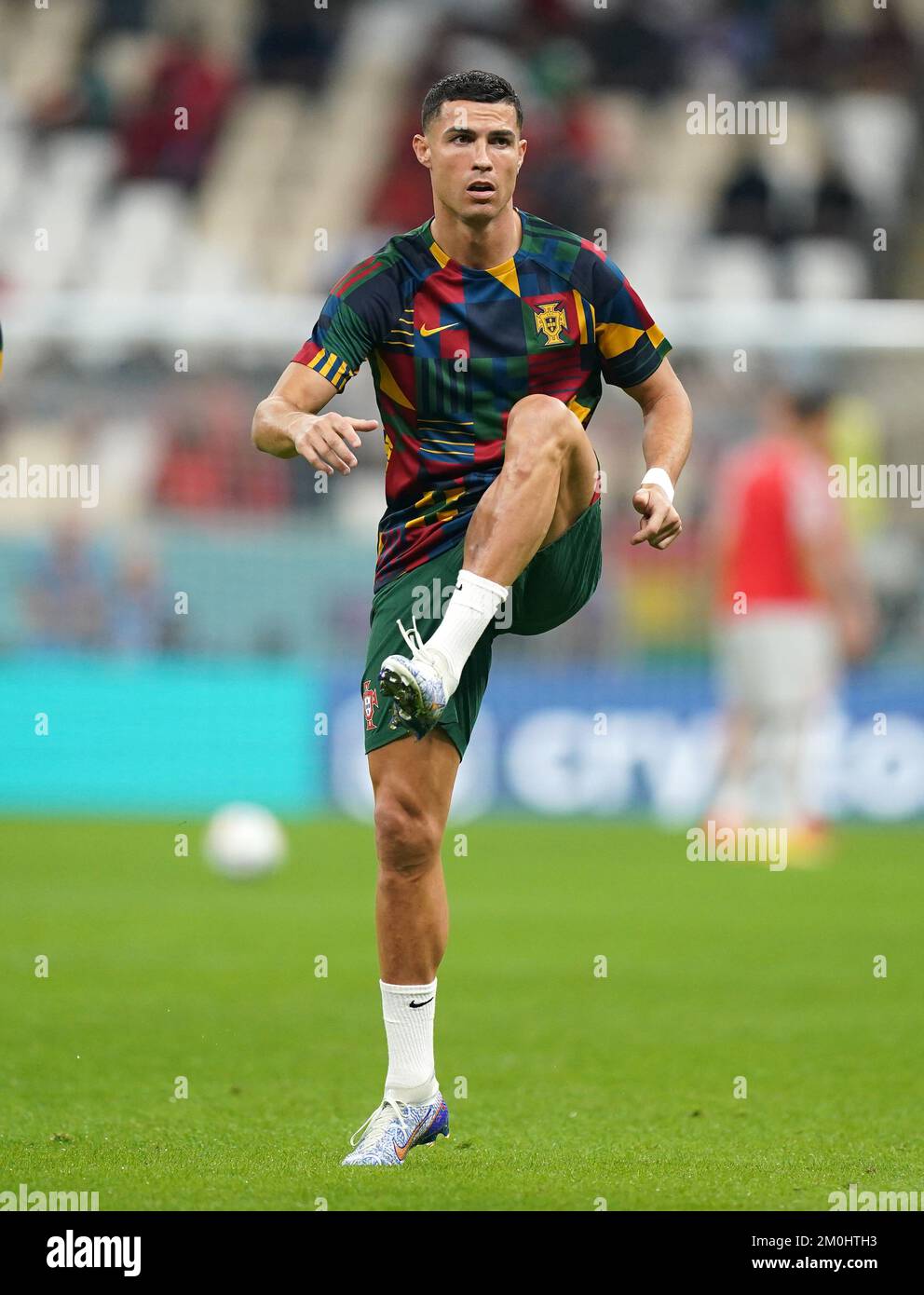 Portugal's Cristiano Ronaldo warming up before the FIFA World Cup Round ...