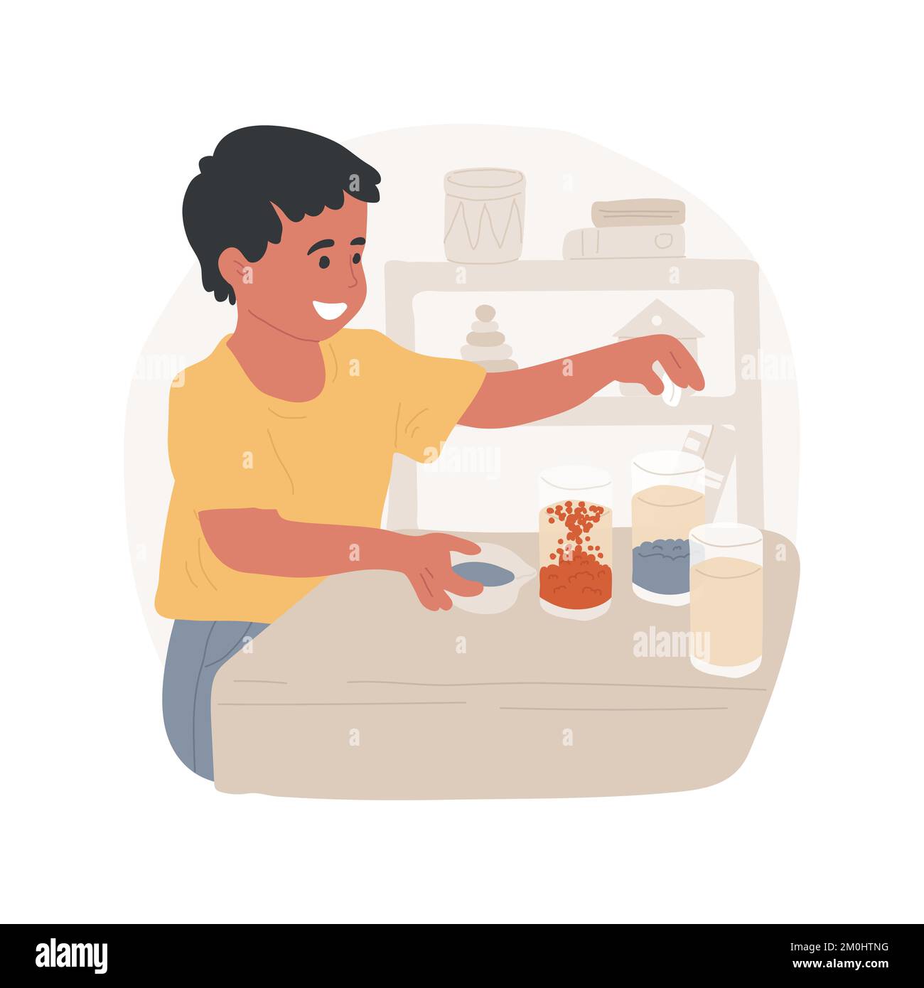 Cupcake decorating isolated cartoon vector illustration. Creative ...