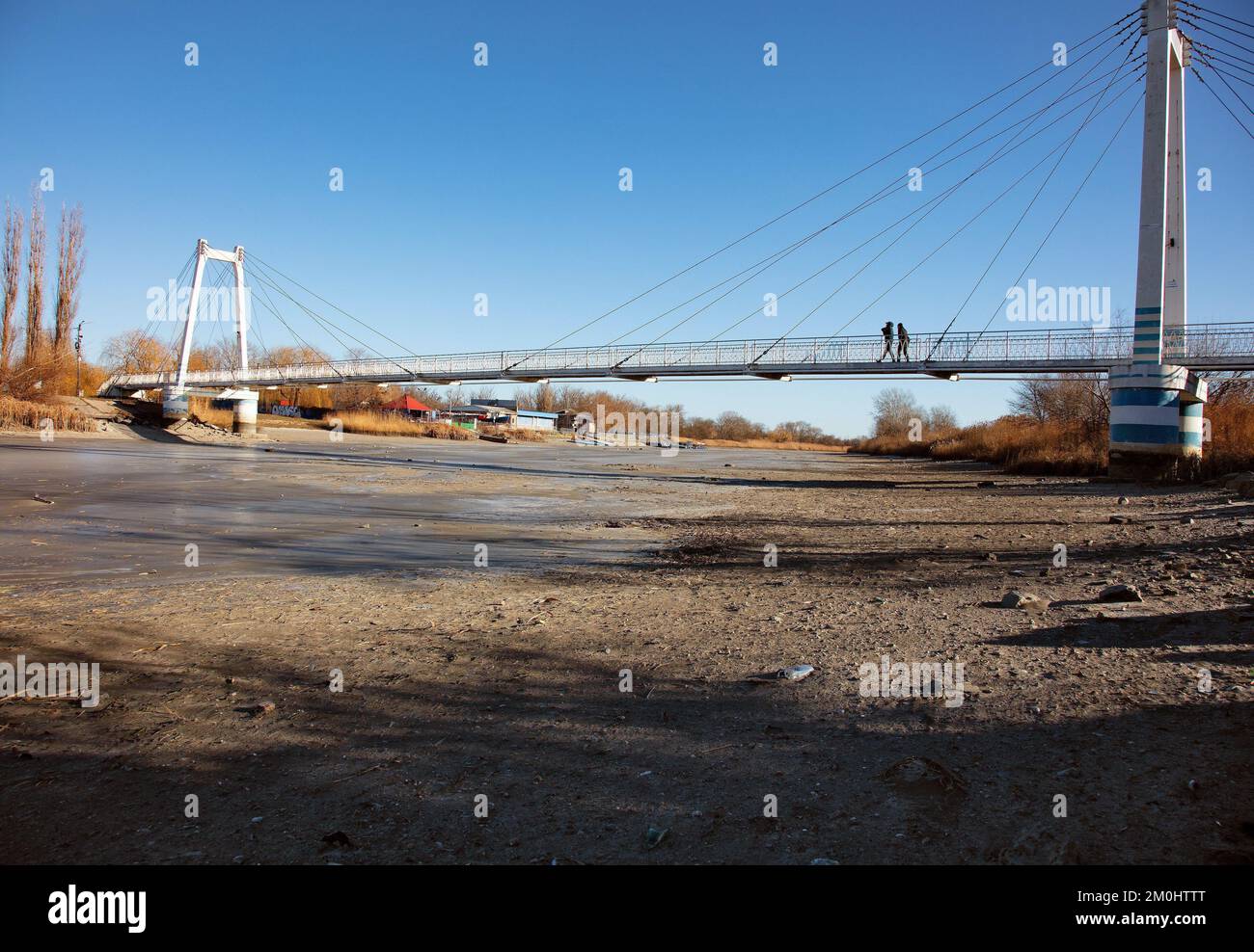 Record shallowing of the Don and Azovka rivers near the city of Azov ...