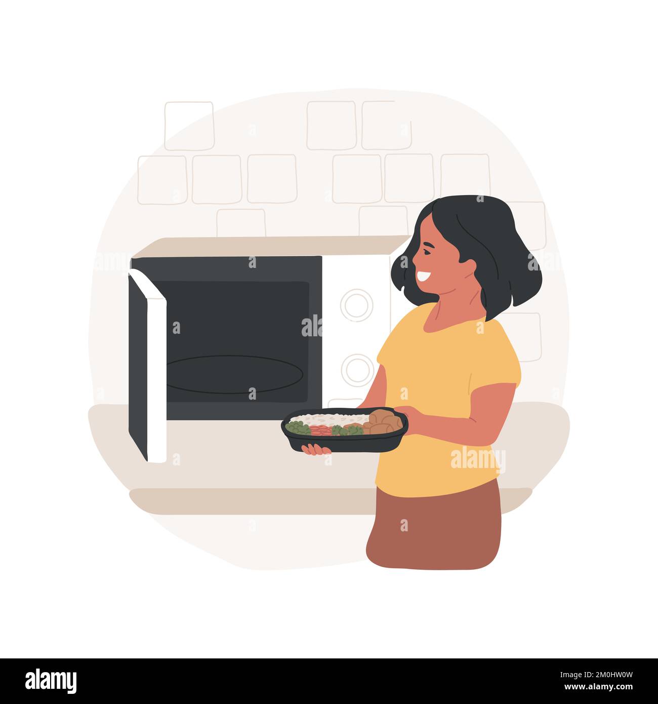 Frozen food isolated cartoon vector illustration. Preparing food at ...