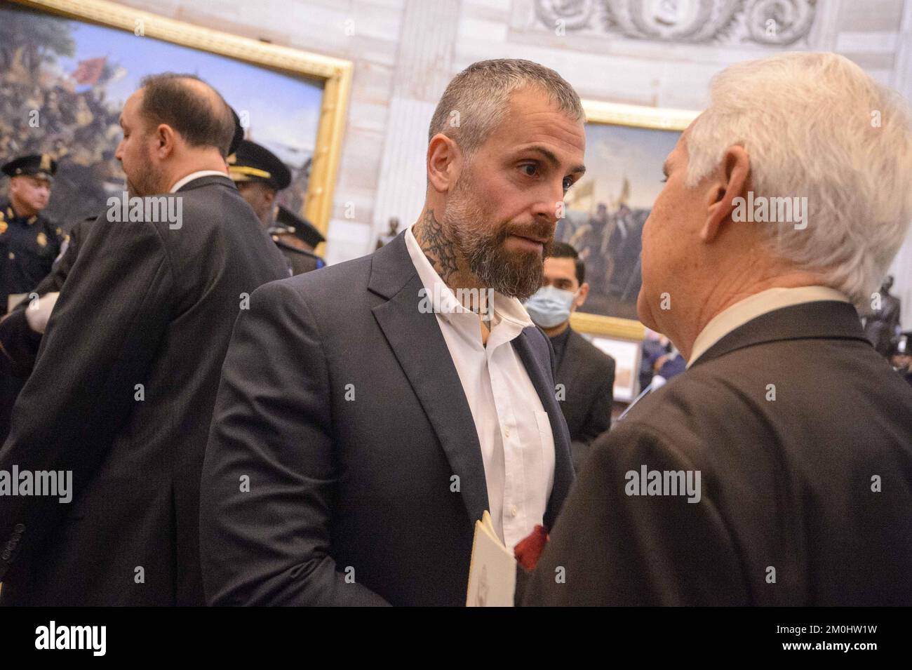 Former Metropolitan Police Officer Michael Fanone speaks with ...