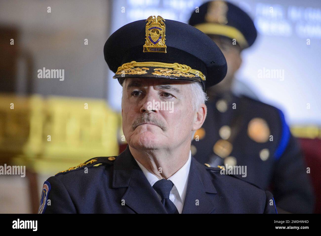 U.S. Capitol Police Chief Tom Manger looks on during a Congressional ...