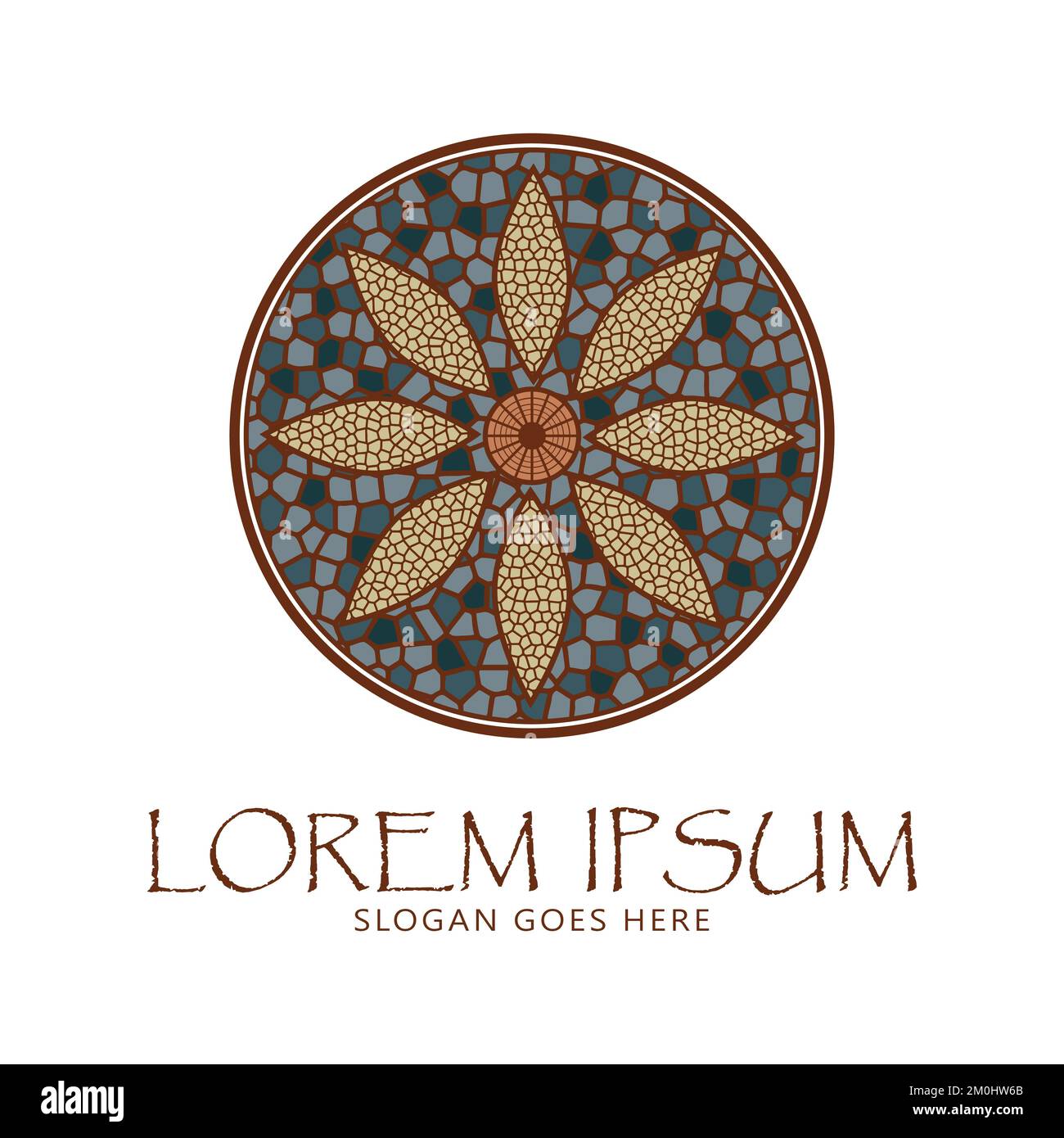 Traditional Asian Colorful Floral Pattern Stained Glass Mosaic Tiles ...