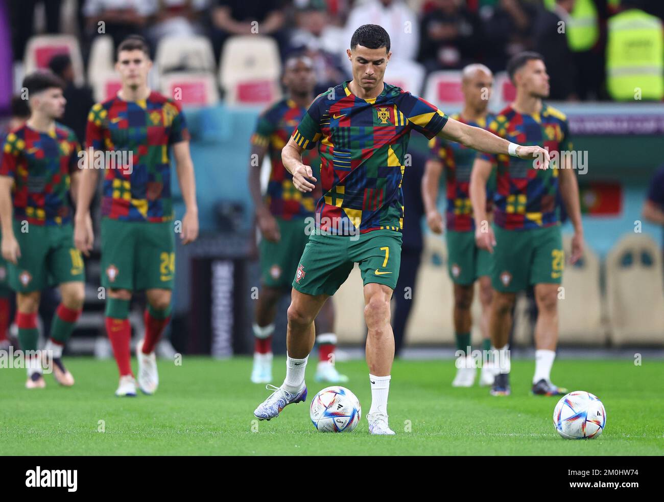 Doha, Qatar, 6th December 2022. Cristiano Ronaldo of Portugal comes out ...