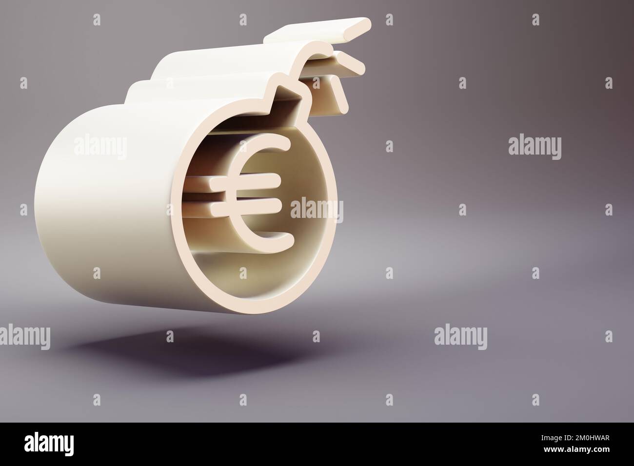 Beautiful illustration Blue Euro bomb symbol icons on a bright pink ...