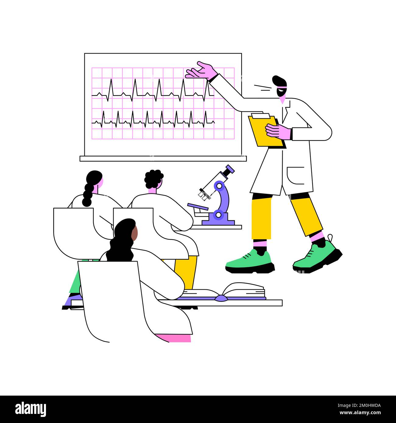 Lecture isolated cartoon vector illustrations. Professor gives a ...