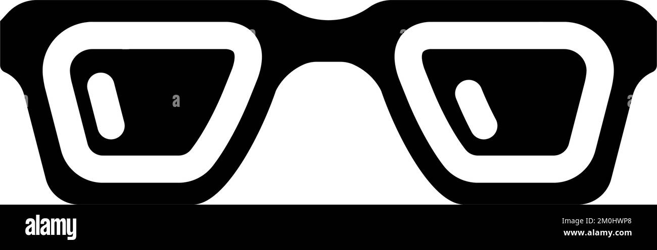hipster glasses optical glyph icon vector illustration Stock Vector ...