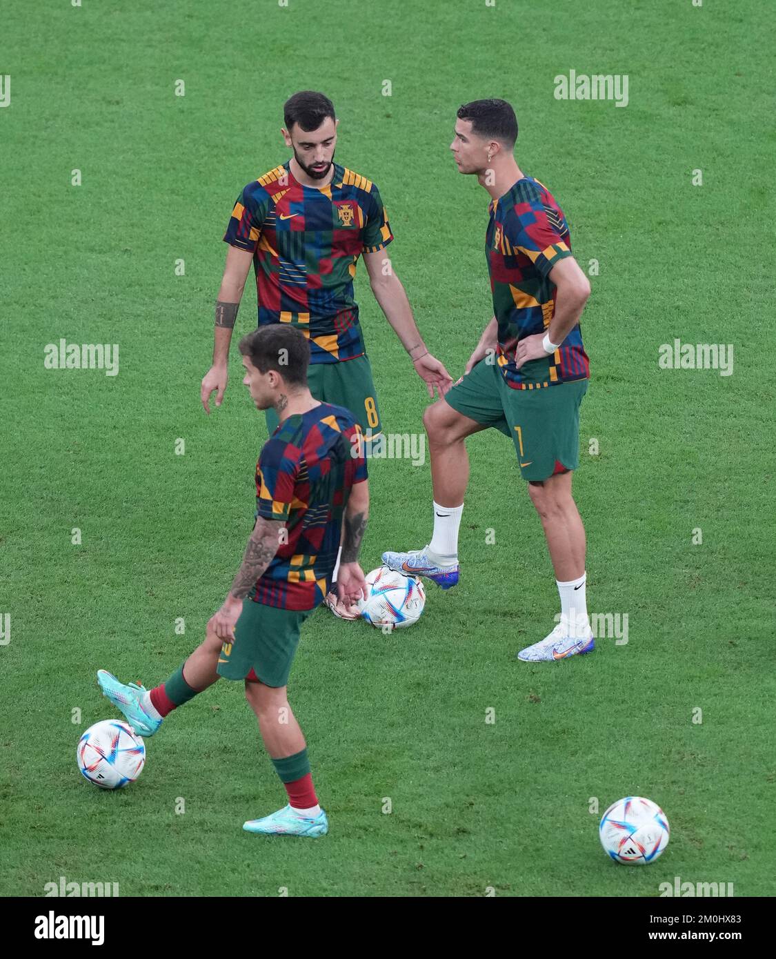 Portugal's Cristiano Ronaldo (centre) shakes hands with Portugal's ...
