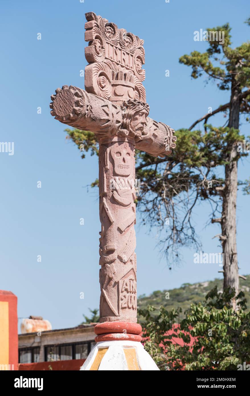Church in La Villa de San Sebastián Bernal, Mexico Stock Photo - Alamy