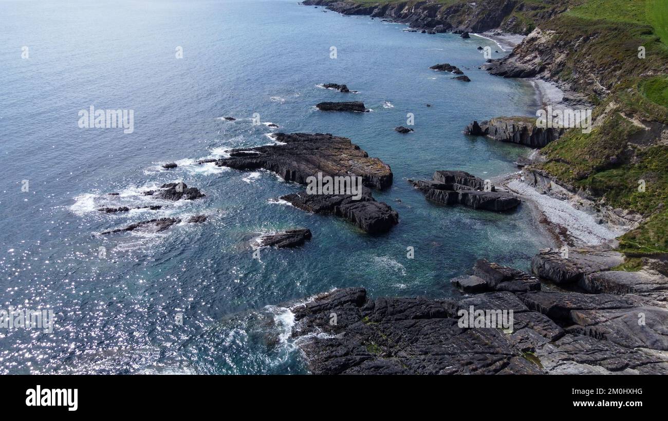 Beautiful rocky shore. Turquoise sea water. Seaside landscape. Nature ...