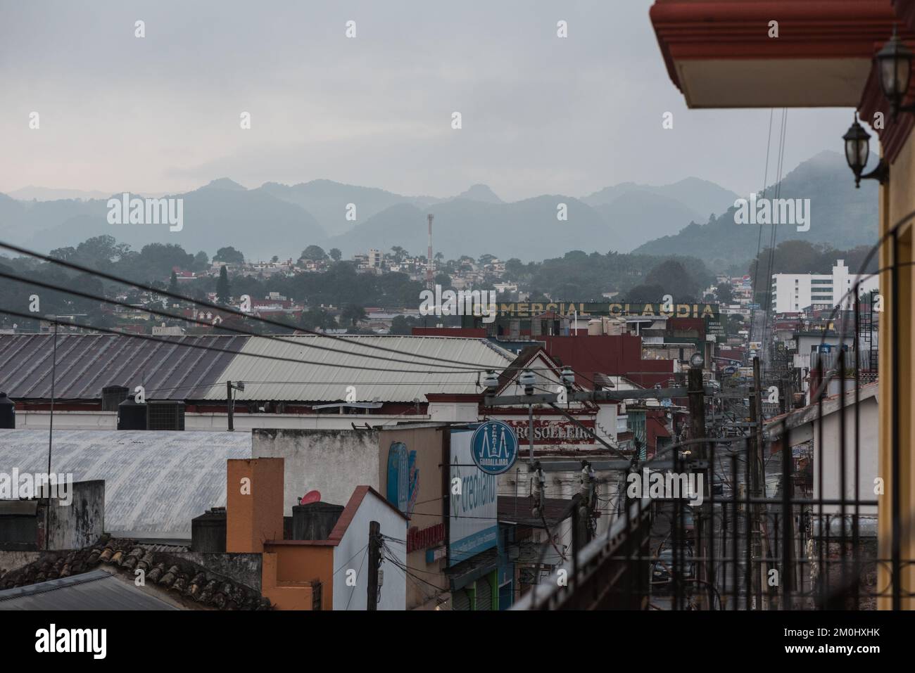 Early roof top views of Huatusco, Mexico Stock Photo - Alamy