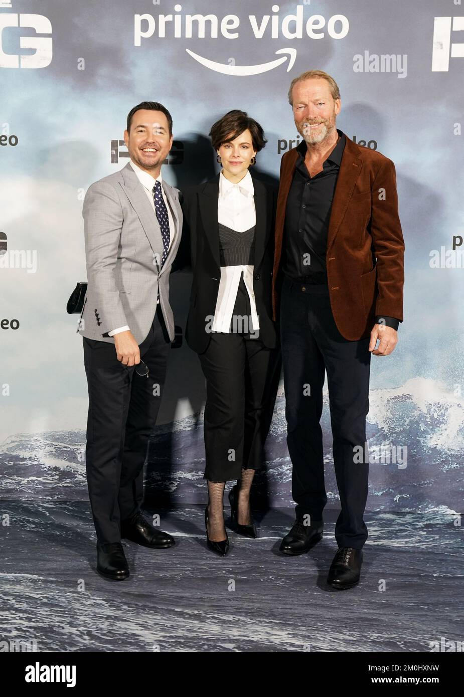 (left to right) Martin Compston, Emily Hampshire and Iain Glen arrive ...