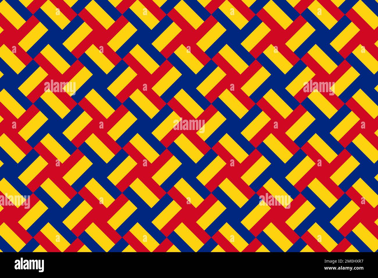 Geometric pattern in the colors of the national flag of Romania. The ...