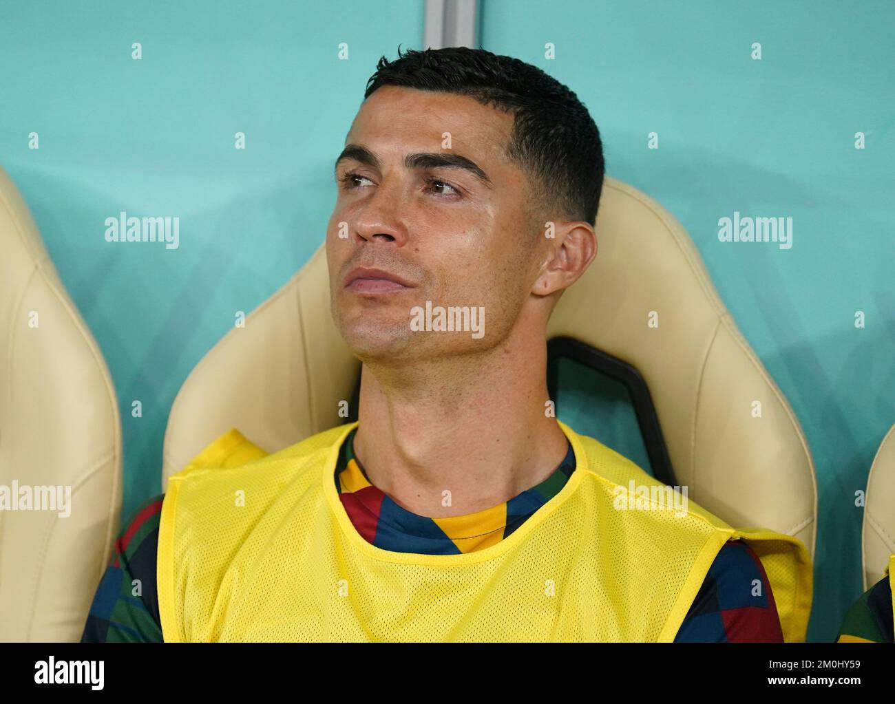 Portugal's Cristiano Ronaldo on the subs bench during the FIFA World ...