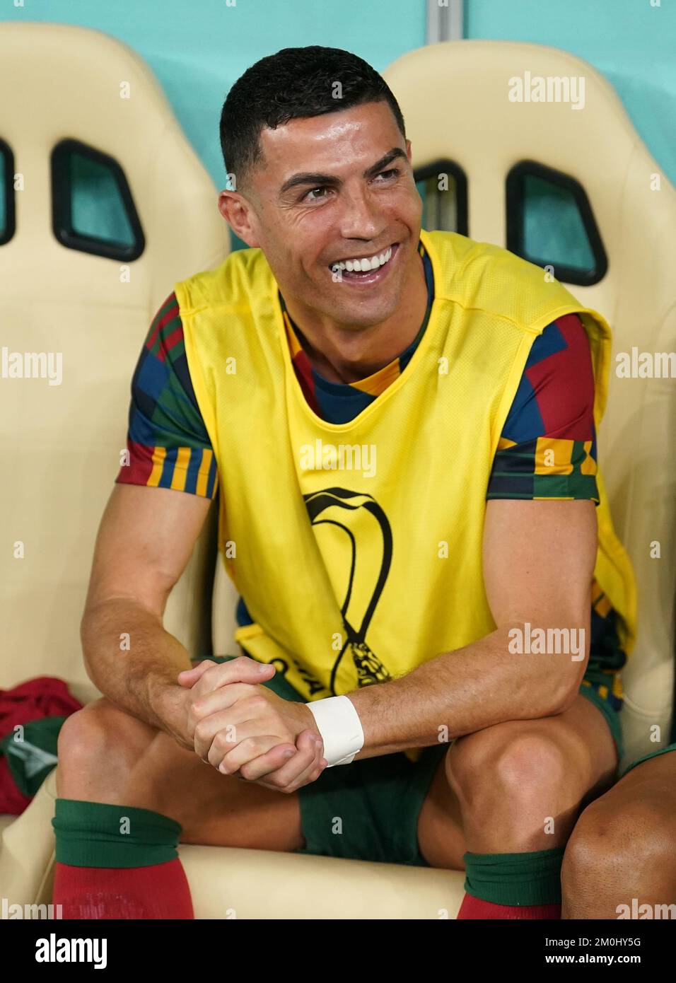 Portugal's Cristiano Ronaldo on the subs bench during the FIFA World ...
