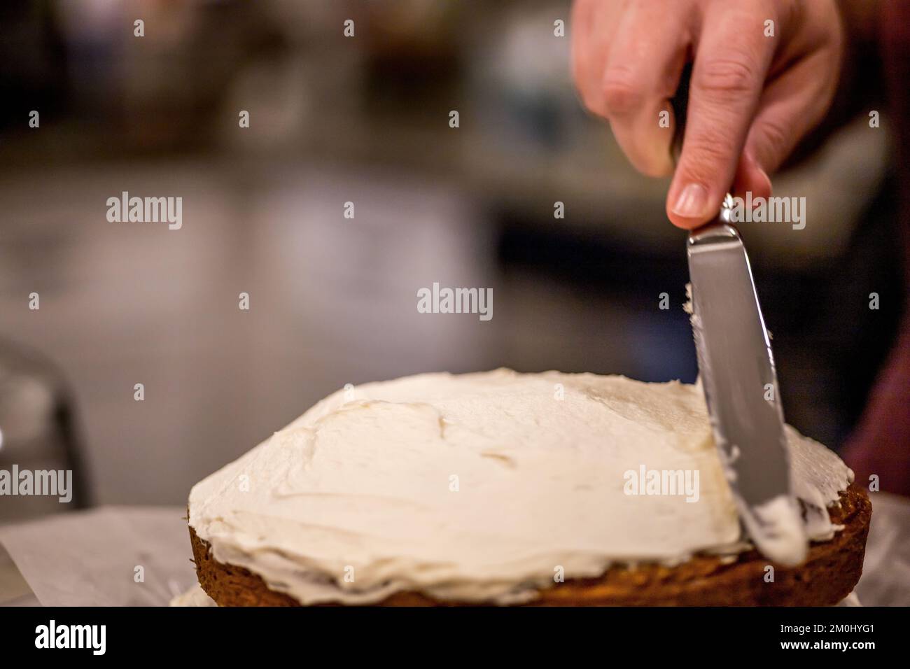 Using a knife to spread hi-res stock photography and images - Alamy