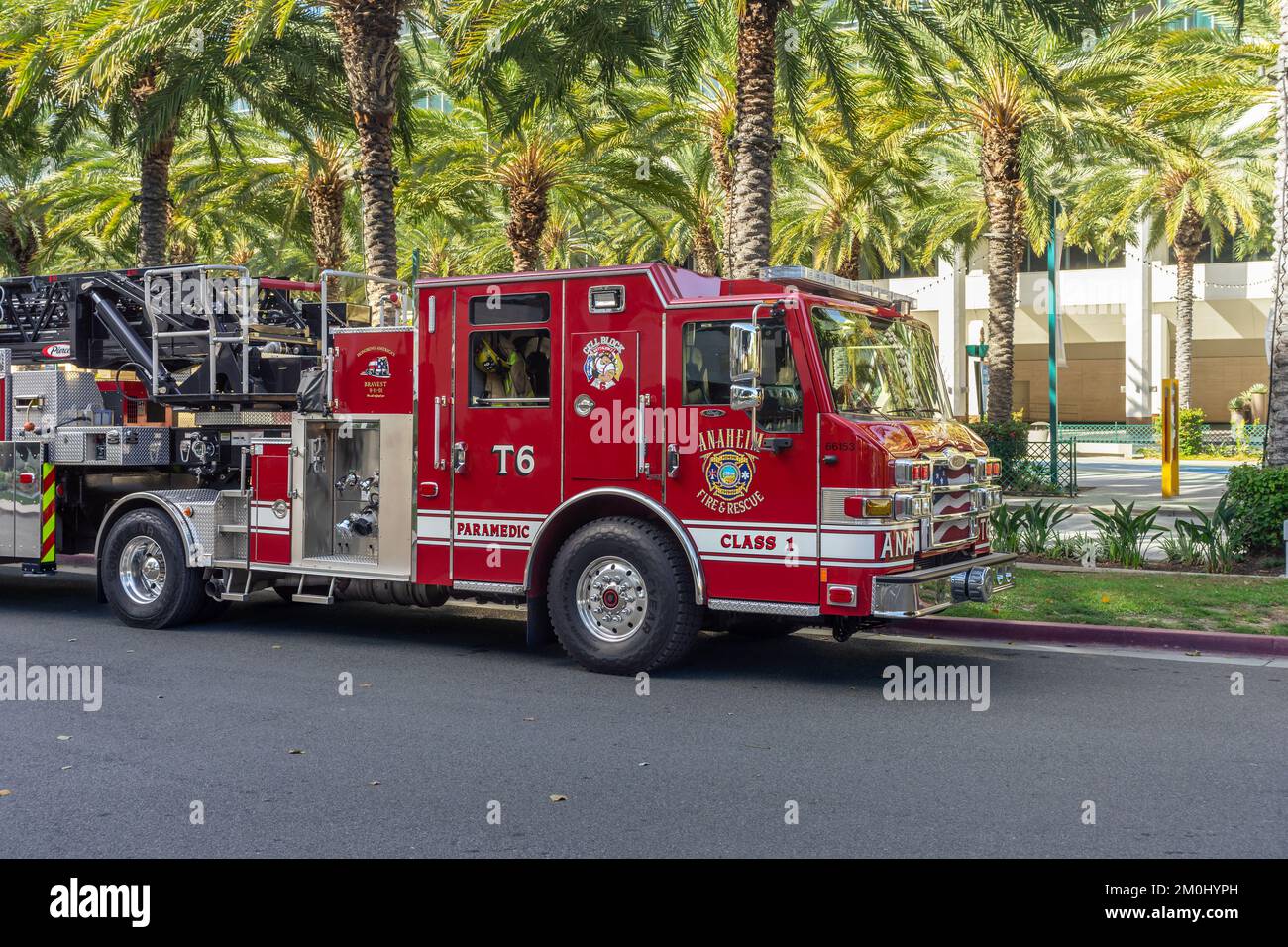 Parked fire truck hi-res stock photography and images - Alamy