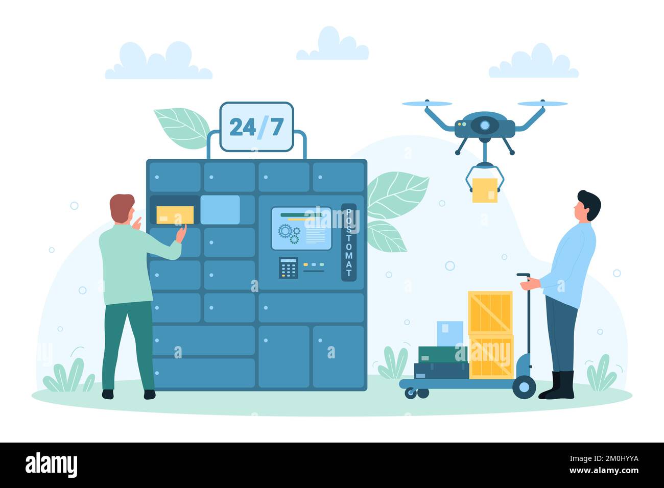 Postal service station Cut Out Stock Images & Pictures - Alamy