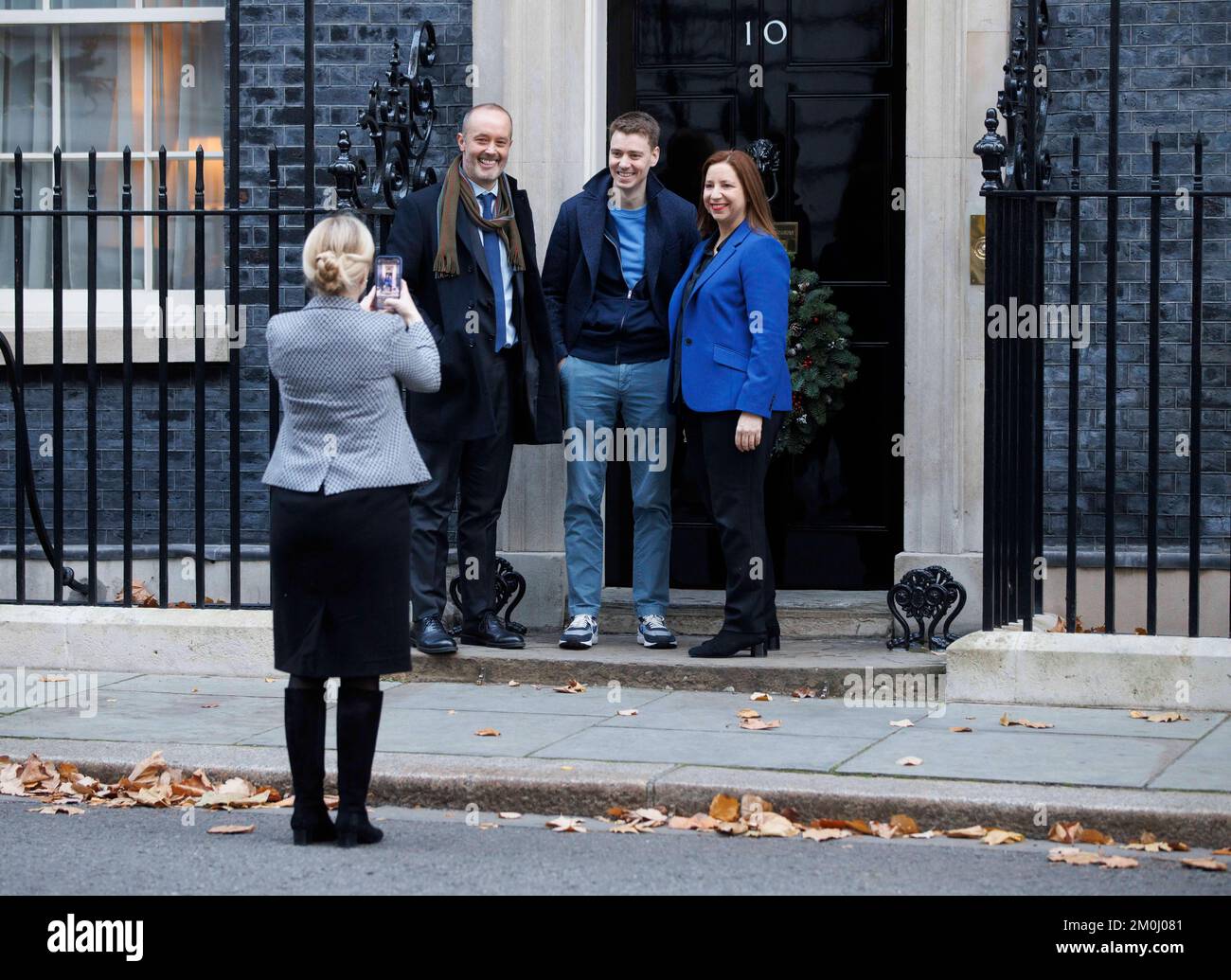 London, UK. 6th Dec, 2022. Euan Blair (Centre), eldest son of former ...