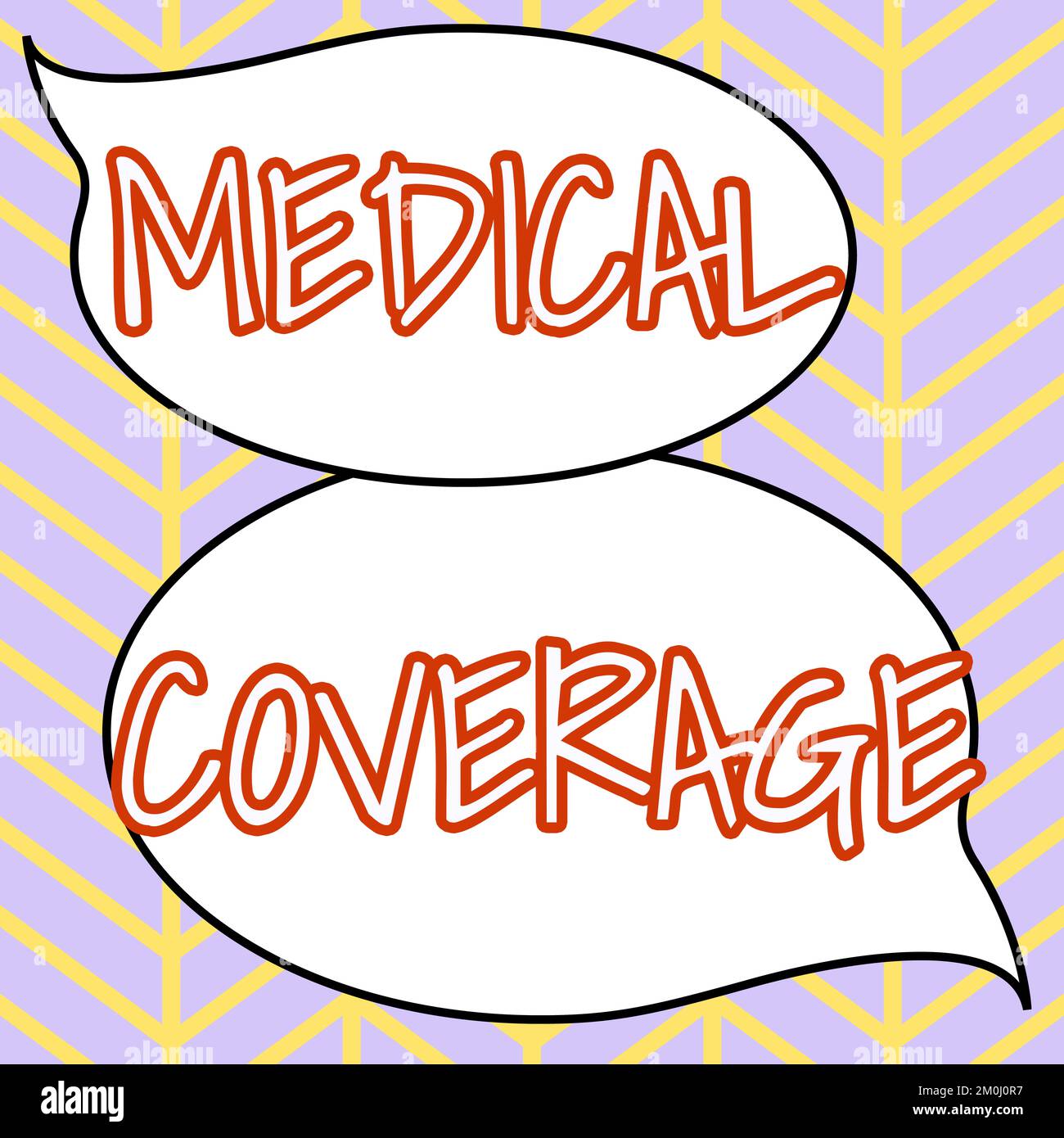 Sign displaying Medical Coverage. Business approach inclusion within ...