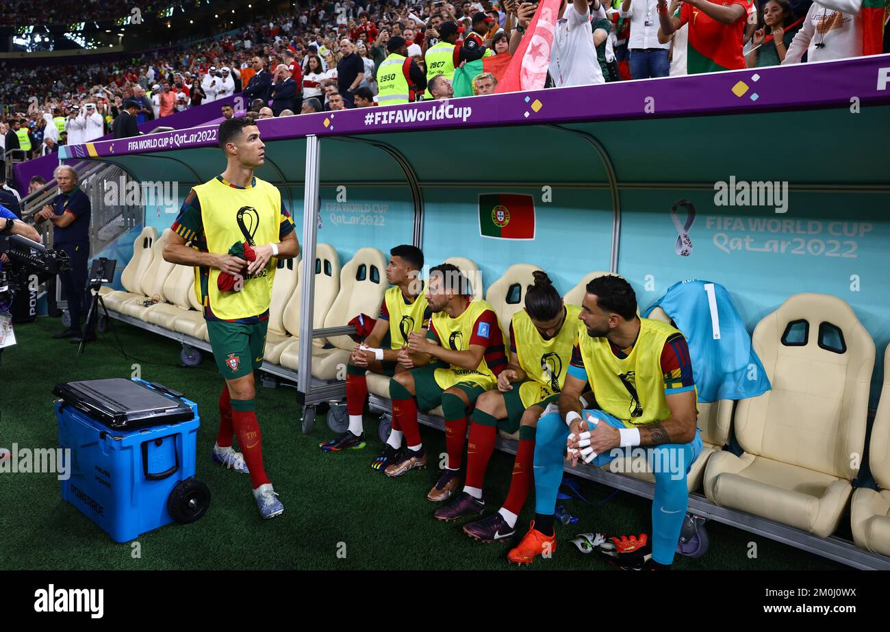 Doha, Qatar, 6th December 2022. Cristiano Ronaldo of Portugal starts on ...