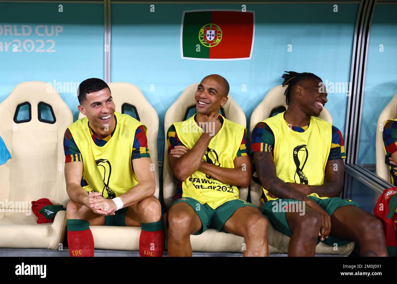 Doha, Qatar, 6th December 2022. Cristiano Ronaldo of Portugal starts on ...