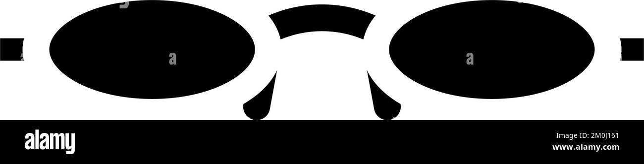 retro glasses optical glyph icon vector illustration Stock Vector Image ...